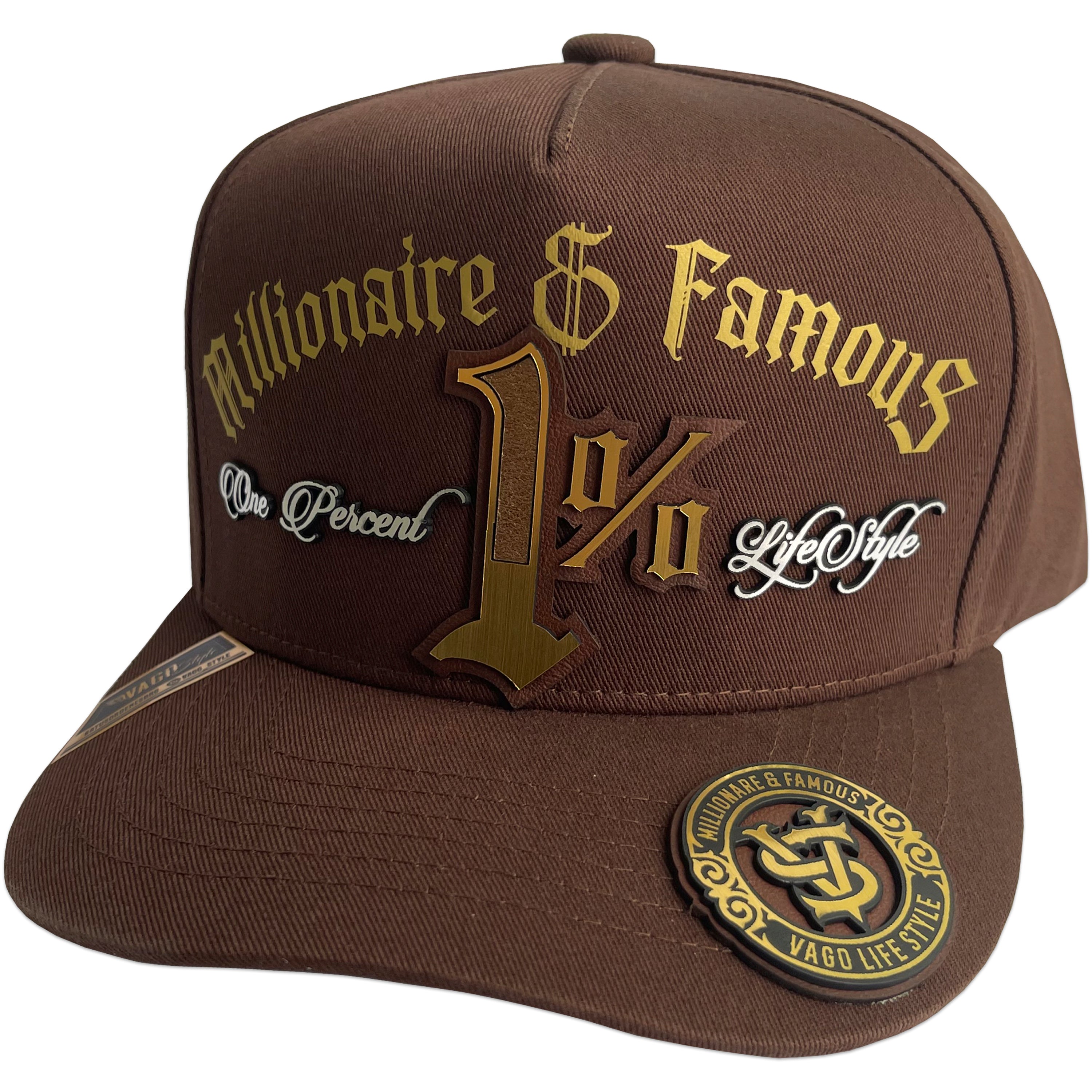 Gorra Vago Style 1% Brown Curva Gabardina – 1Iron Trendy