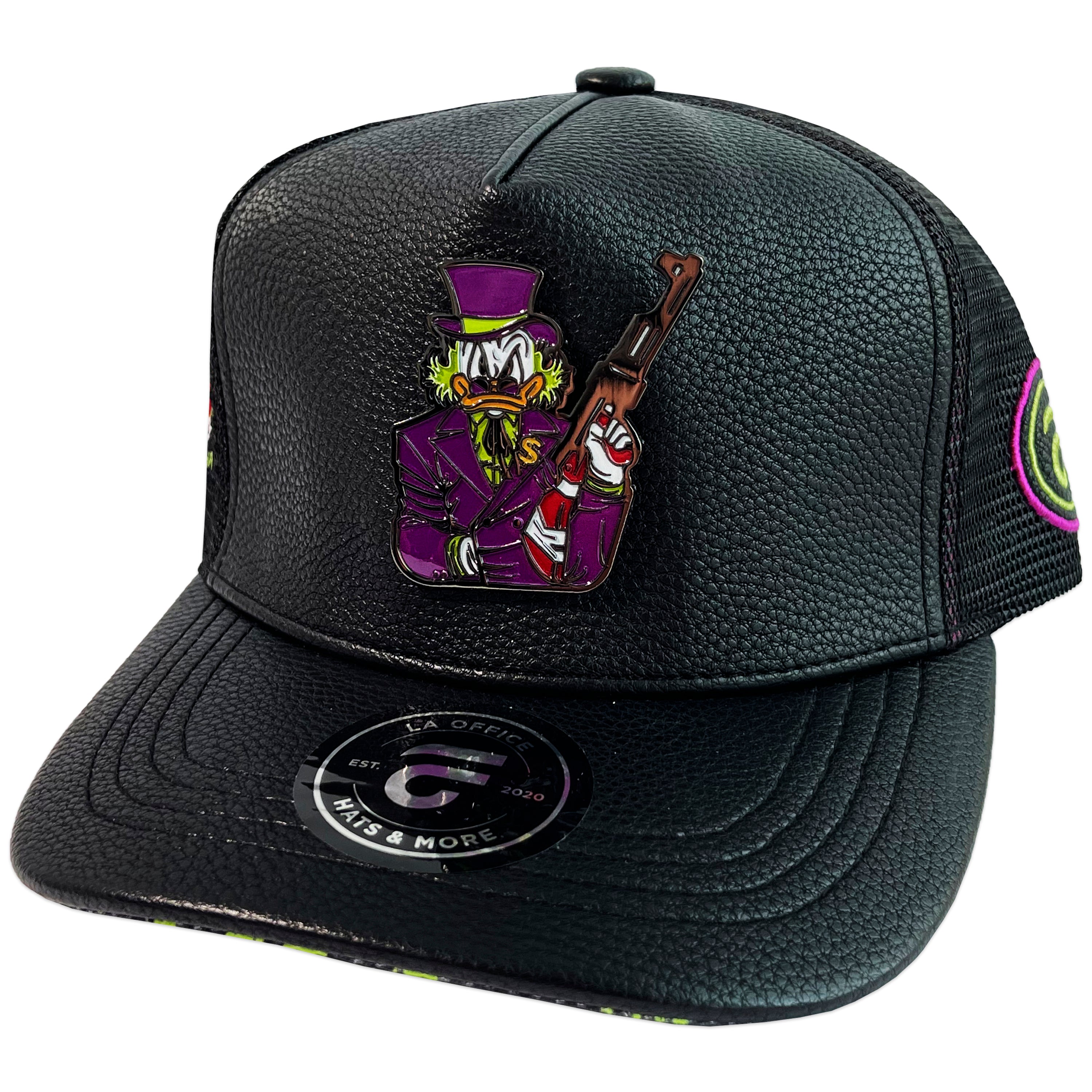 Gorra La Office Hats MC Pato Joker Black Maya Con Vinipiel – 1Iron Trendy